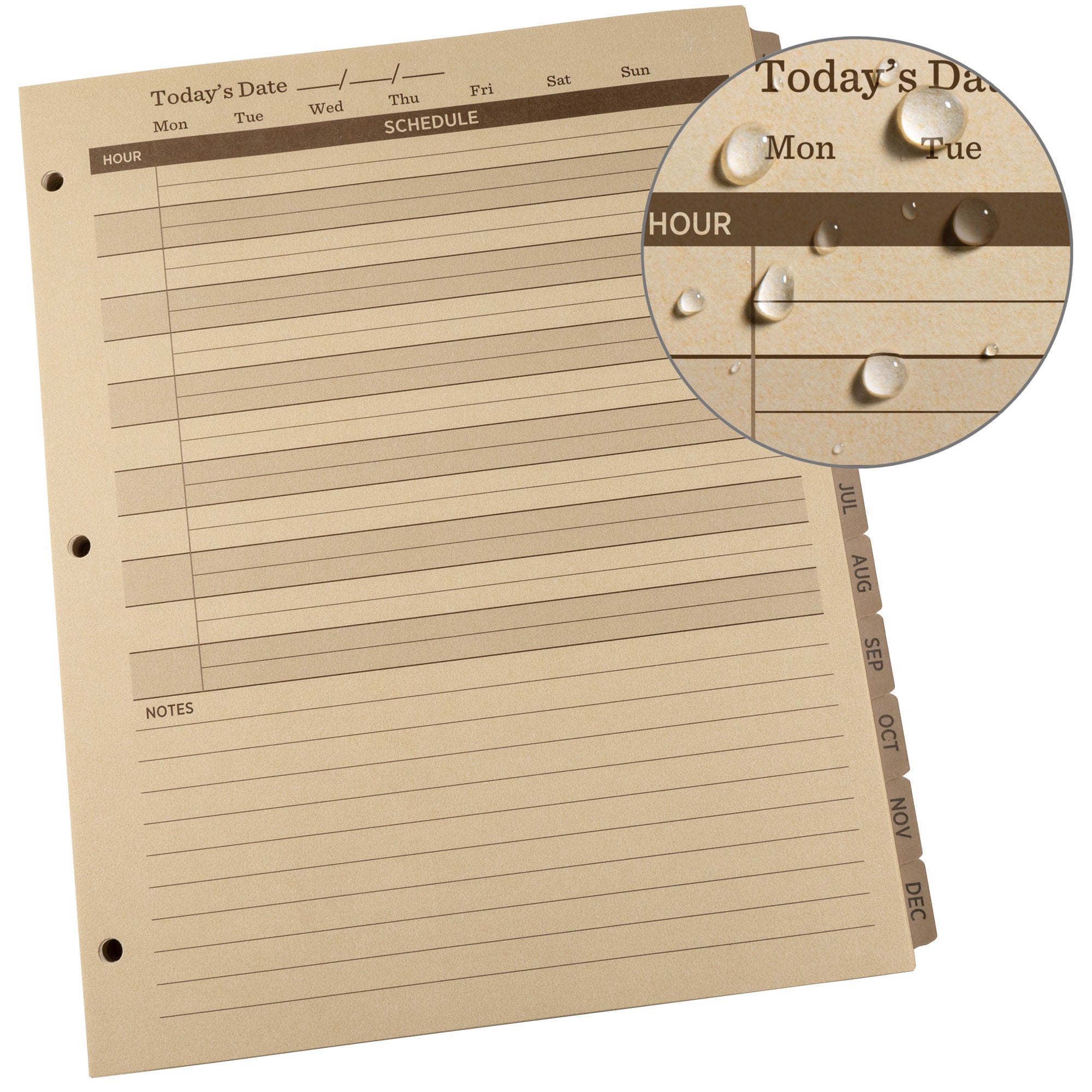 Large Daily Planner Refill 8.5 X 11Inch